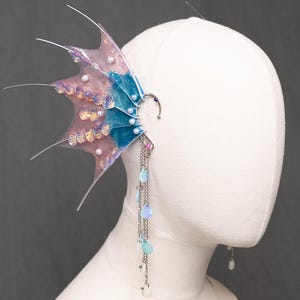 Mermaid Ears, Pink and Blue, Resin, Fish Fin Ears, Siren Ears, Merfolk ...
