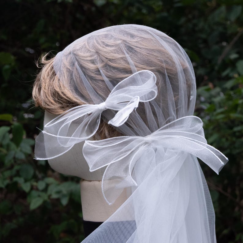 Wedding Bridal Veil With Hat, White, Bridal Hood, 1920s Vintage ...