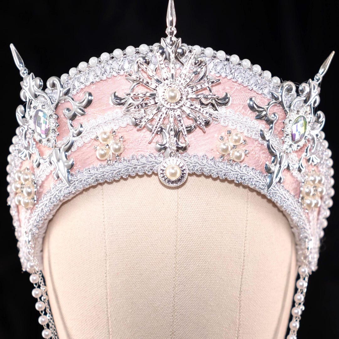 Tudor Crown, White and Silver, Snow Queen, Baroque Imperial Religious ...