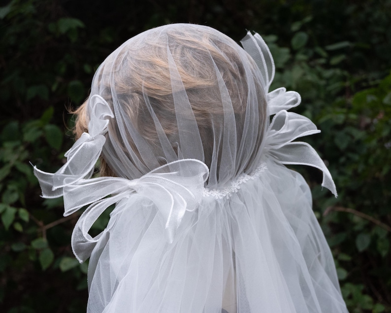 Wedding Bridal Veil With Hat, White, Bridal Hood, 1920s Vintage ...