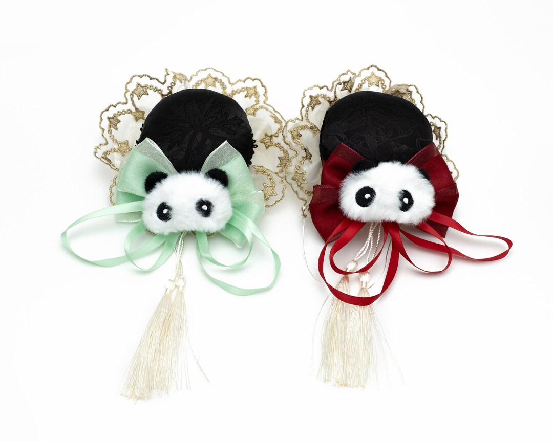 Chinese Kung Fu Girl Hairclips, With Furry Panda, Bun Covers Chunli ...