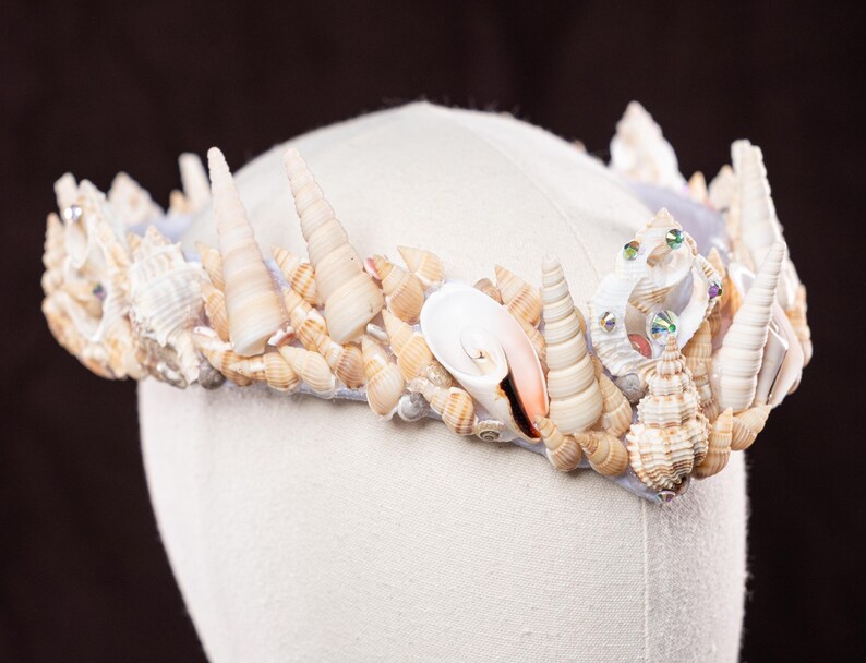 Screw Shell Crown, Mermaid Tiara, Seashell Crown, Made of Natural ...