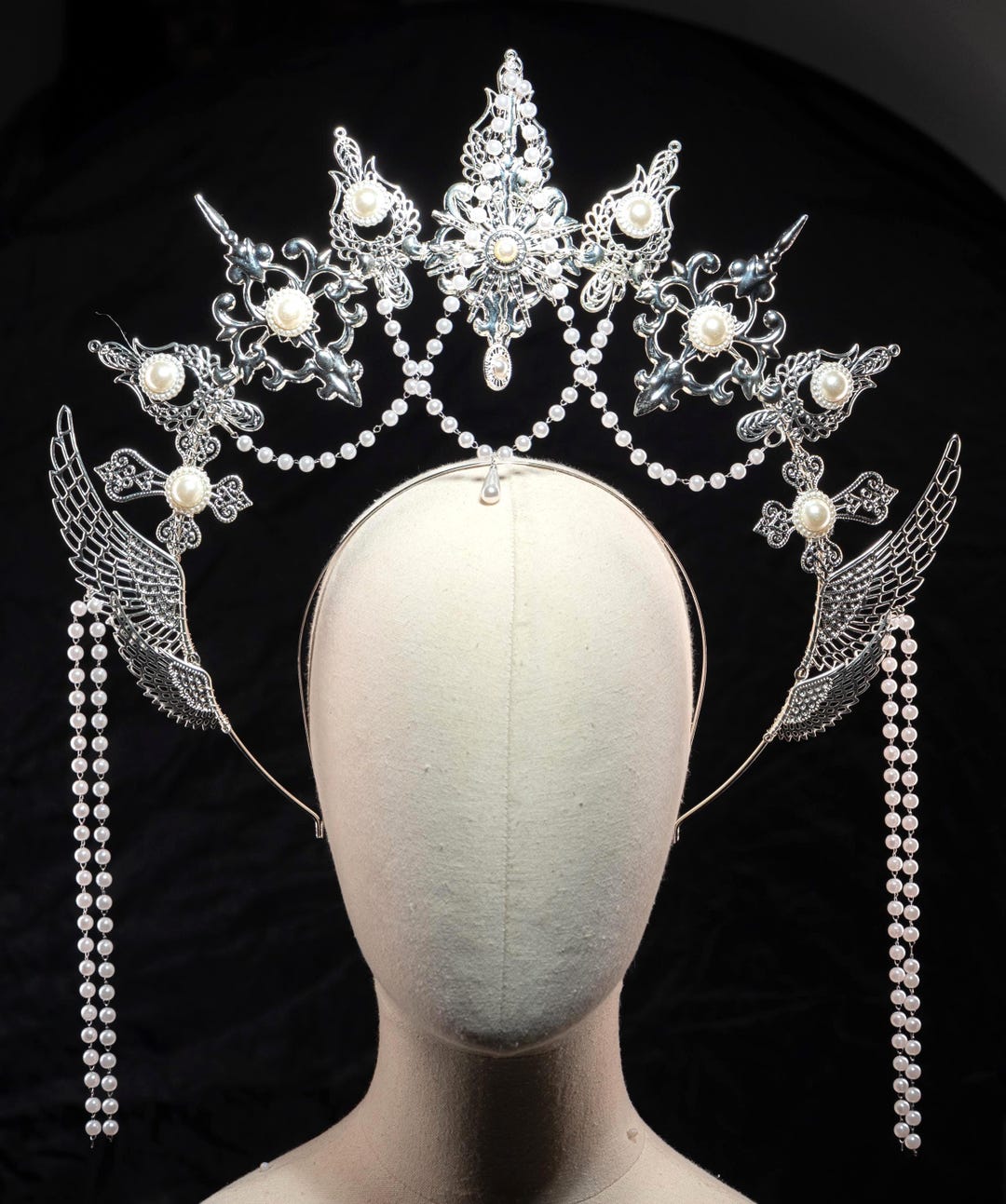 Bridal Holy Renaissance Virgin Mary Silver Halo Rococo Crown Baroque ...