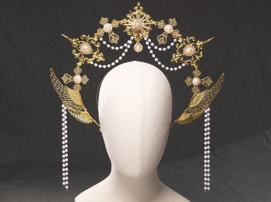 Bridal Holy Renaissance Virgin Mary Gold Halo Rococo Crown Baroque ...