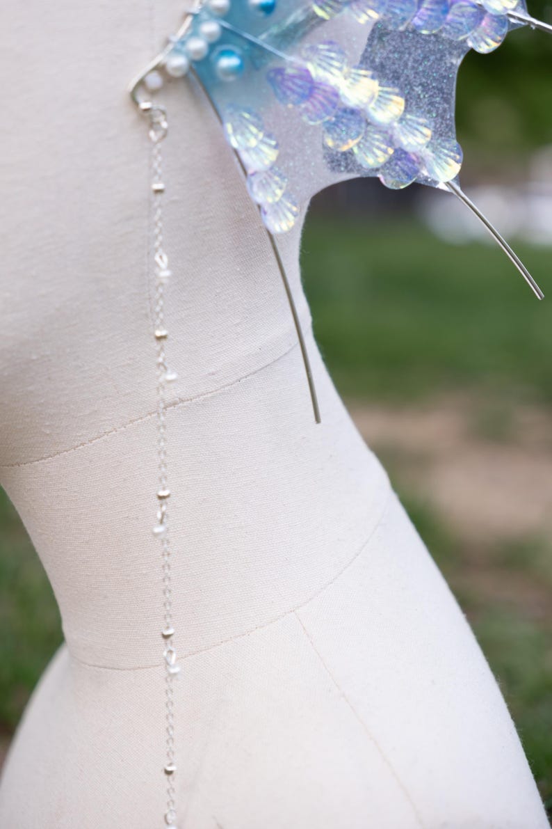 Mermaid Ears, Ice Blue, Resin, Fish Fin Ears, Siren Ears, Merfolk Ears ...