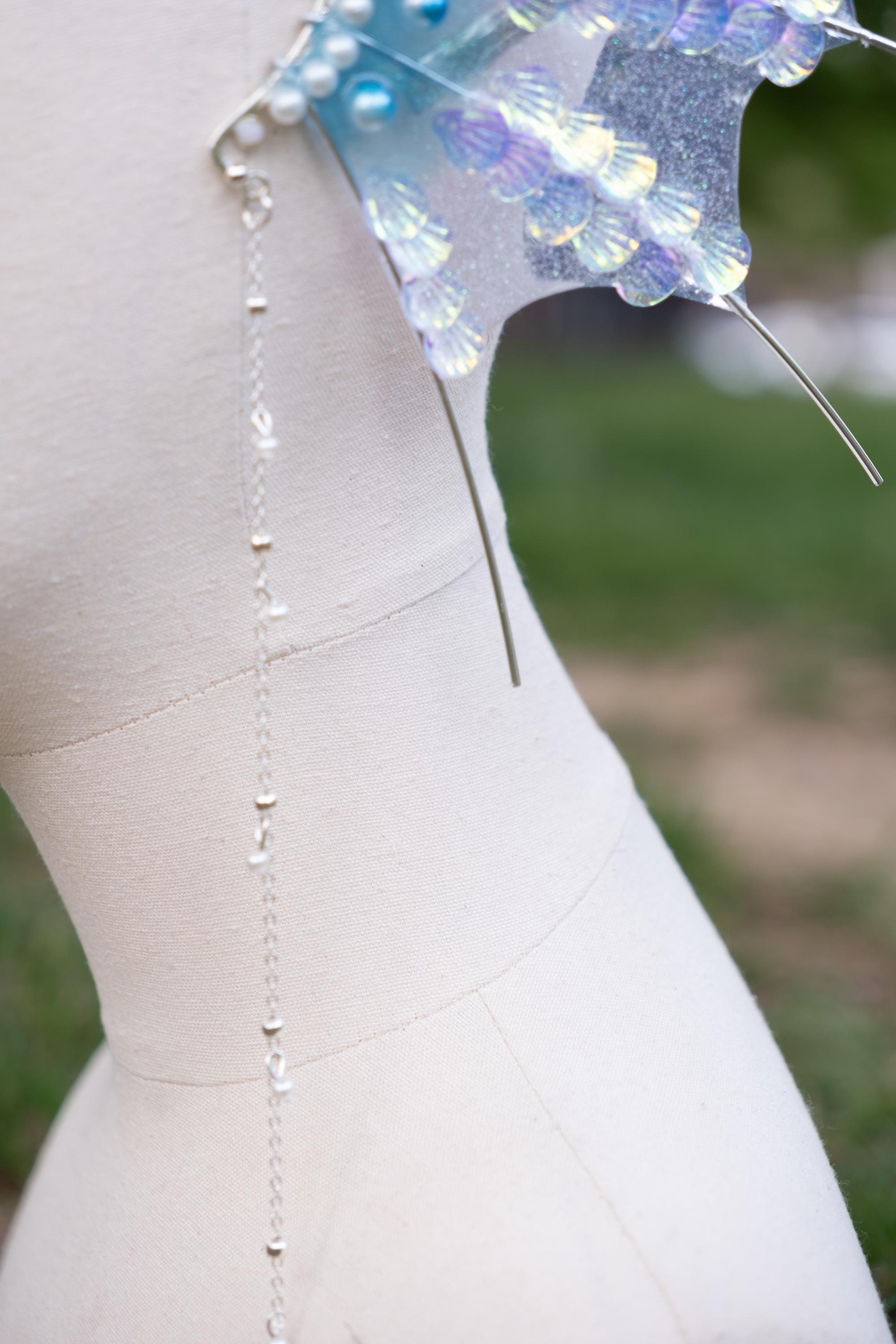 Mermaid Ears, Ice Blue, Resin, Fish Fin Ears, Siren Ears, Merfolk Ears ...