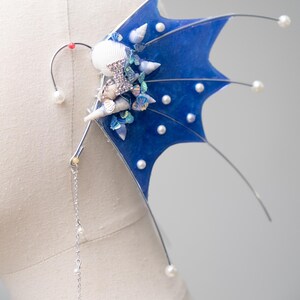 Mermaid Ears, Navy Blue, Resin, Fish Fin Ears, Siren Ears, Merfolk Ears ...
