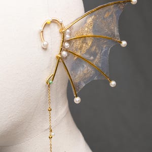 Mermaid Ears, Gold and Beige, Resin, Fish Fin Ears, Siren Ears, Merfolk ...