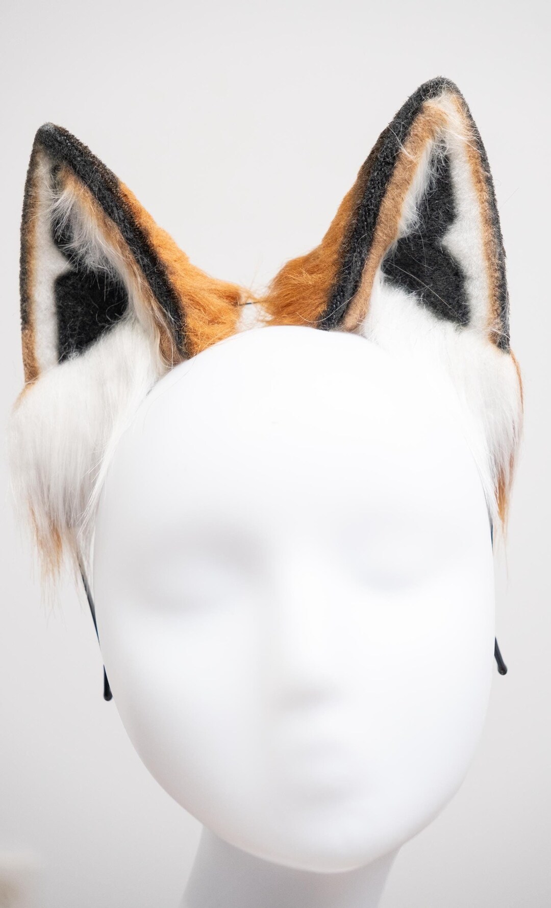 Brown Fox Ears With Black Tips, Nick Fox Ears, Brown Black Fox Ears ...