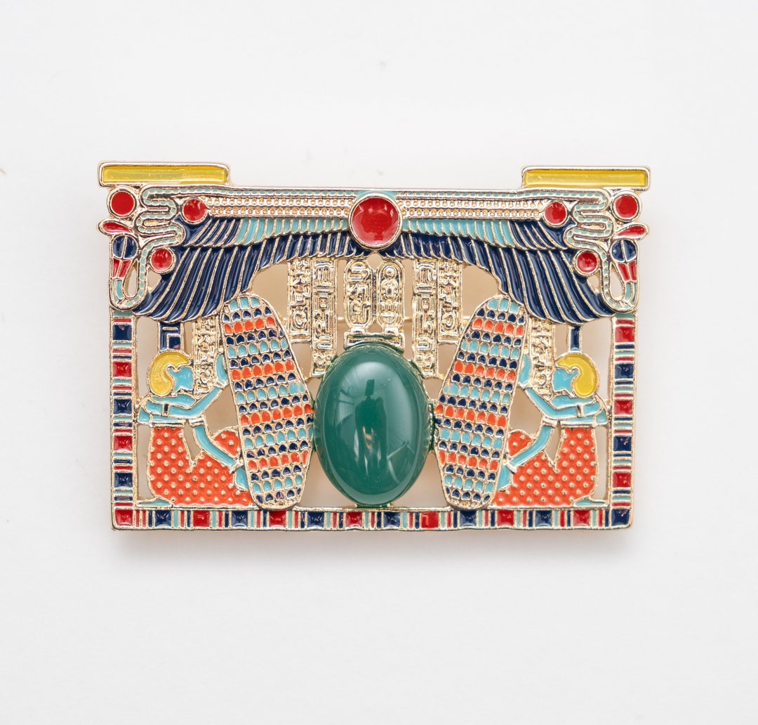Replica Ancient Egyptian Pin, Isis and Nephthys Pectoral of Tutankhamun ...