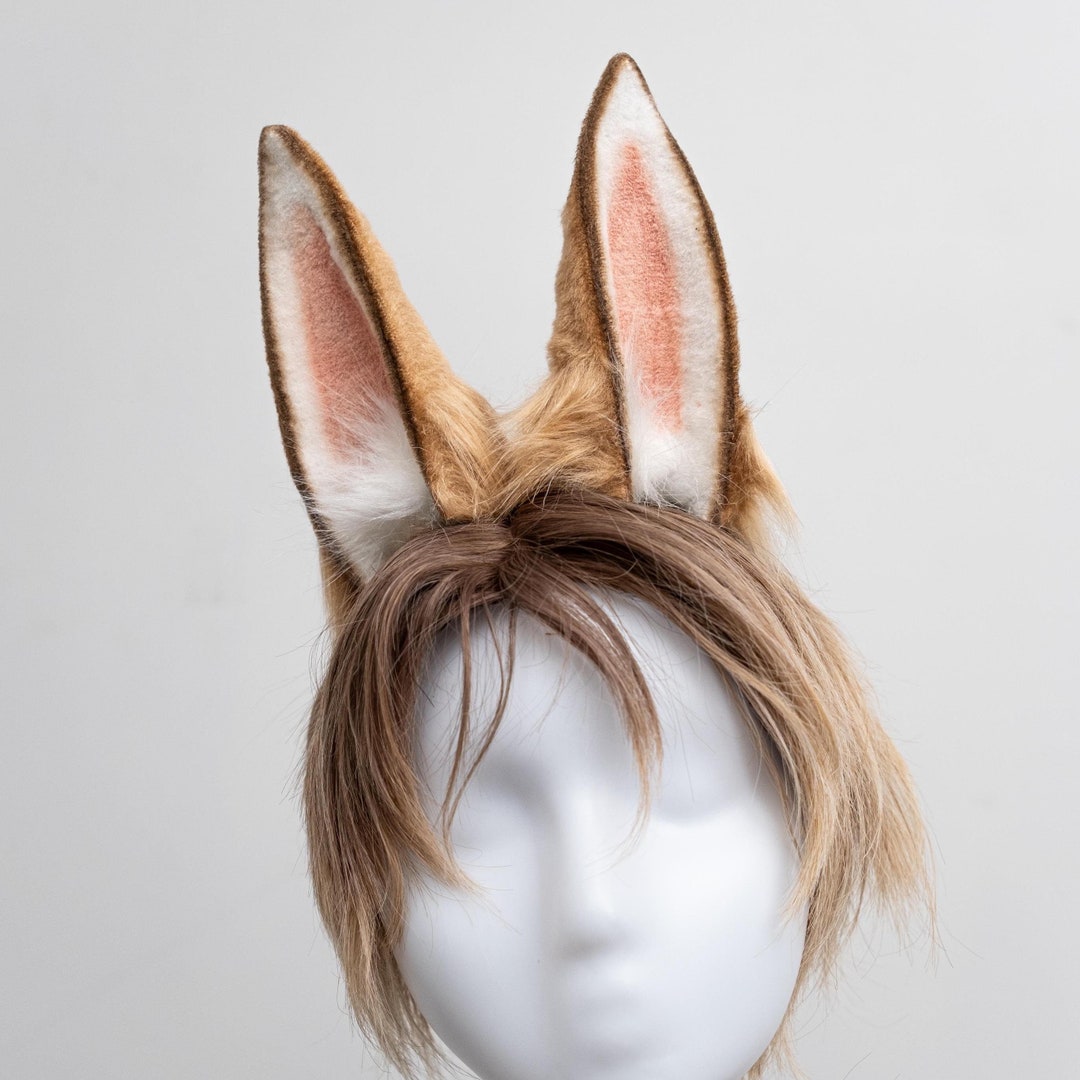 Kawaii Baby Bunny Ears, Brown Rabbit Ears, Short Rabbit Ears, Furry ...