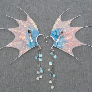Mermaid Ears, Pink and Blue, Resin, Fish Fin Ears, Siren Ears, Merfolk ...
