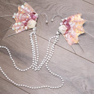Mermaid Ears, Pink, Resin, Fish Fin Ears, Siren Ears, Merfolk Ears ...