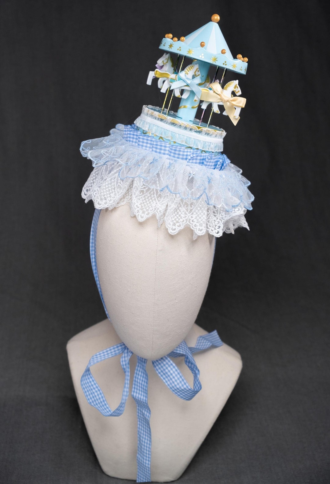 Carousel Hat Costume, Blue, for Adults or Kids, Sweet Kawaii Halloween ...