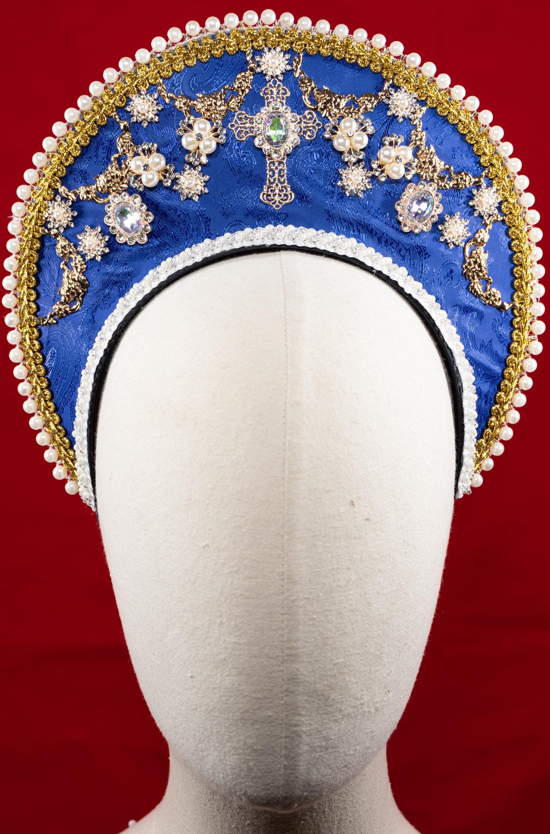Tudor Crown, Blue and Gold, Baroque Imperial Religious Queen Emperor ...