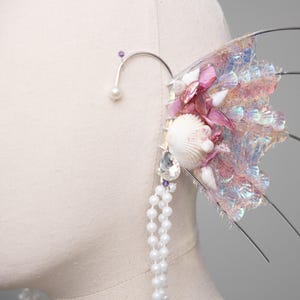 Mermaid Ears, Pink, Resin, Fish Fin Ears, Siren Ears, Merfolk Ears ...