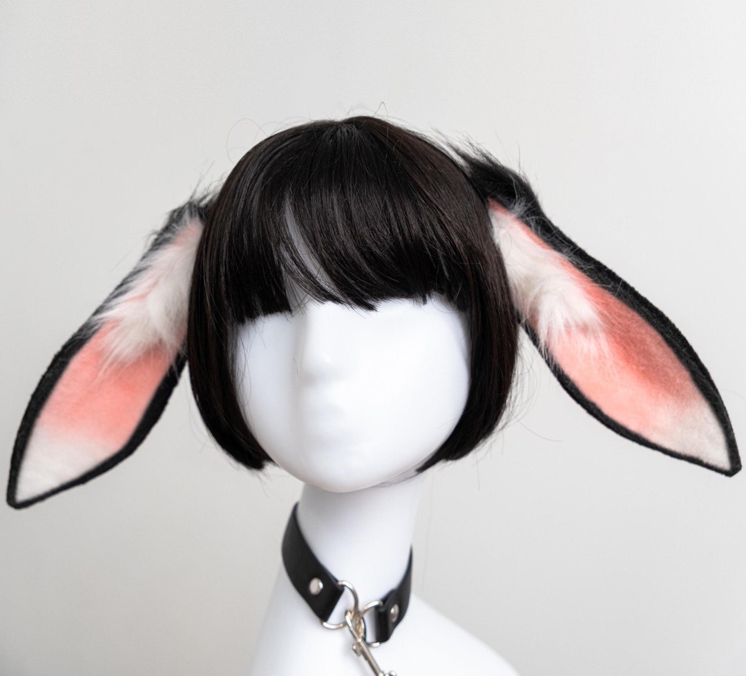 Furry Lop Rabbit Ears, Black Rabbit Ears, Bunny Cosplay, Anime Headwear ...