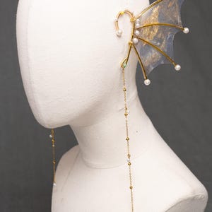 Mermaid Ears, Gold and Beige, Resin, Fish Fin Ears, Siren Ears, Merfolk ...