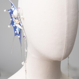 Mermaid Ears, Navy Blue, Resin, Fish Fin Ears, Siren Ears, Merfolk Ears ...
