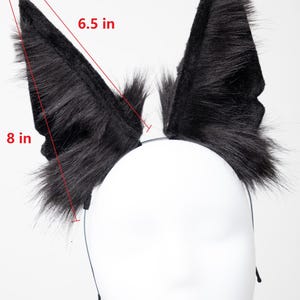 Black Anubis Ears, Cosplay Werewolf Headwear, Furry Ear, Black Fox Ears ...