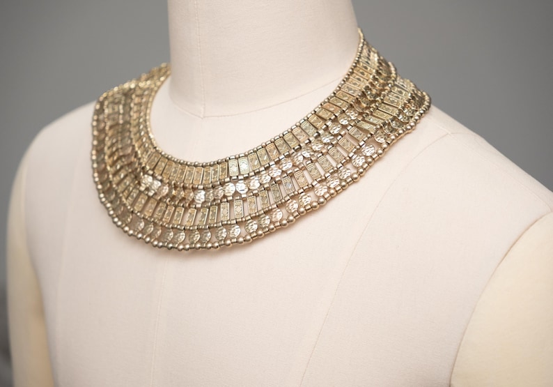 Replica Ancient Egyptian Necklace, Usekh Collar of Tutankhamun, Alloy ...