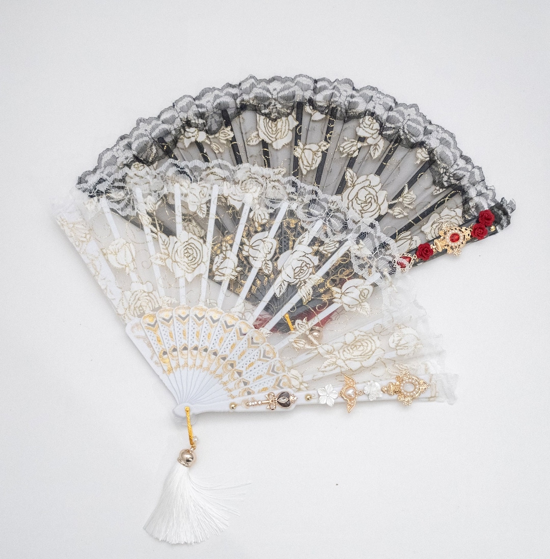 Lolita Fan Royal Baroque Rococo Imperial Princess Accessory Renaissance ...