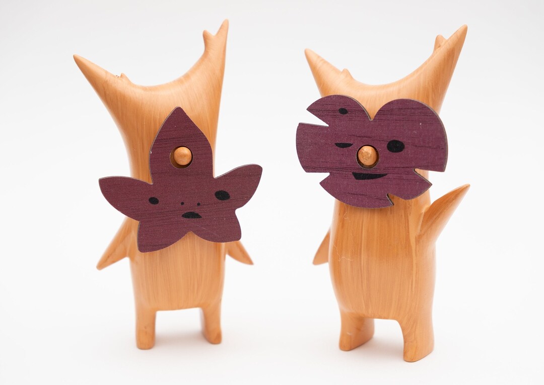 Zelda Korok Statue, Wood Sculpture, Brown, Hand Made, Cosplay Supplies ...