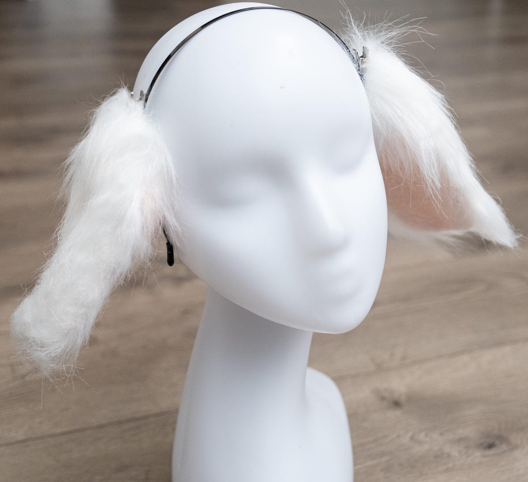 White Drop Dog Ears, White Lop Dog Ears, Terrier Dog Ears, Furry Dog ...