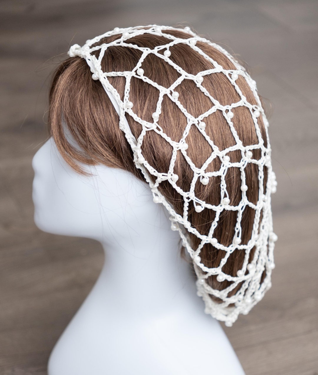 Ship After 04/20 | Medieval Hairnet, Tudor Pearl Hair Net, White ...