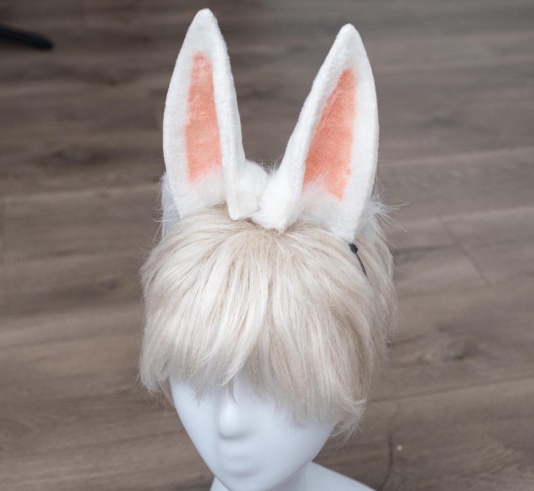 Kawaii Baby Bunny Ears, White Rabbit Ears, Short Rabbit Ears, Furry ...