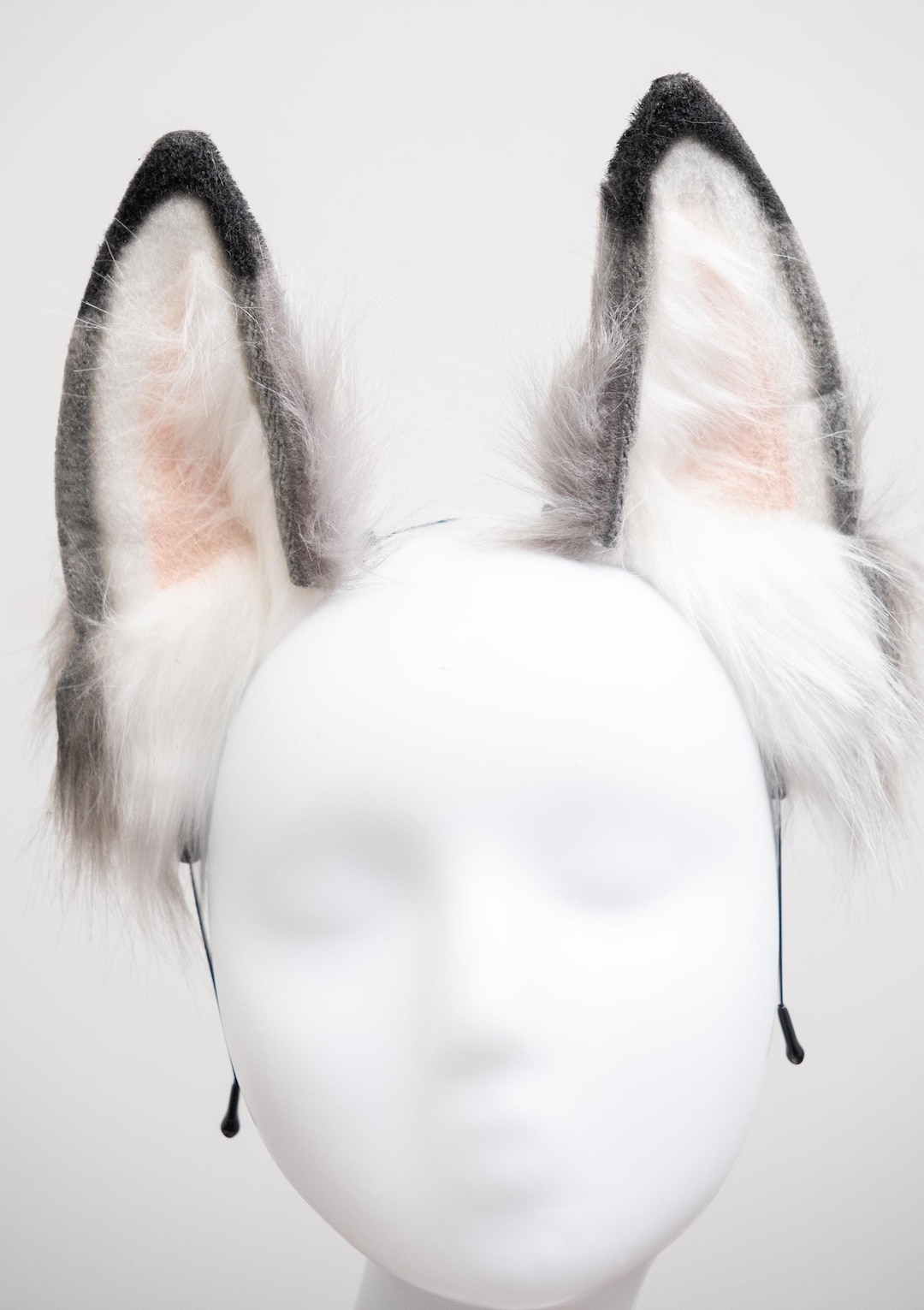 Gray Fox Ears With Black Tips, Fennec Fox Ears, Cosplay Anime Headwear ...