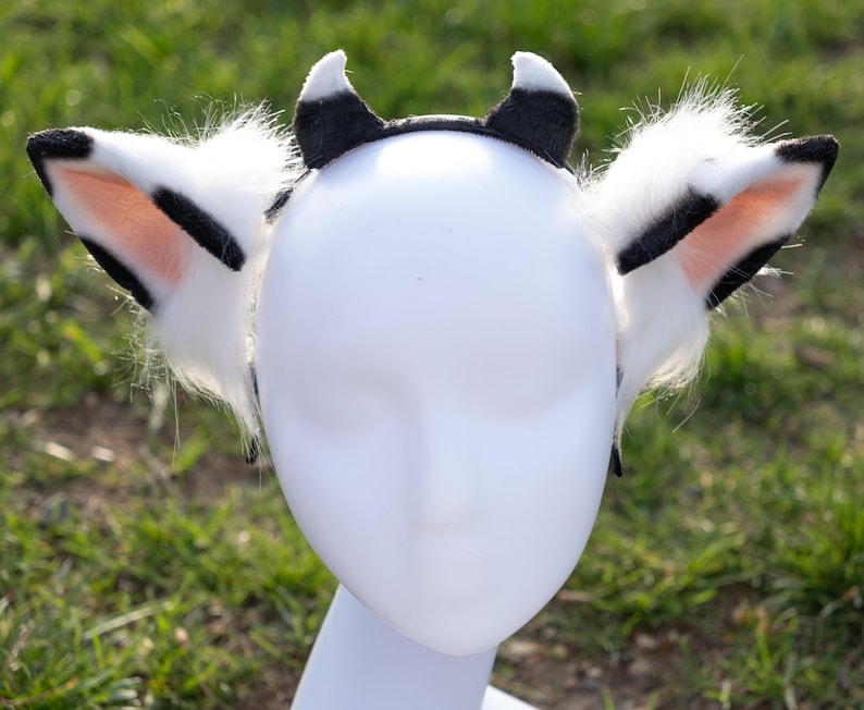 Kawaii Bull Ears, Black and White, Cattle Ears, Cute Cattle Ears With ...