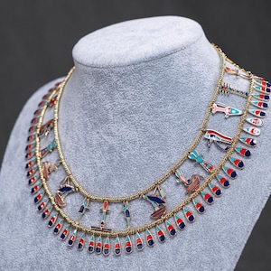 Replica Ancient Egyptian Jewelry, Necklace of Princess Khenmet, Gold ...
