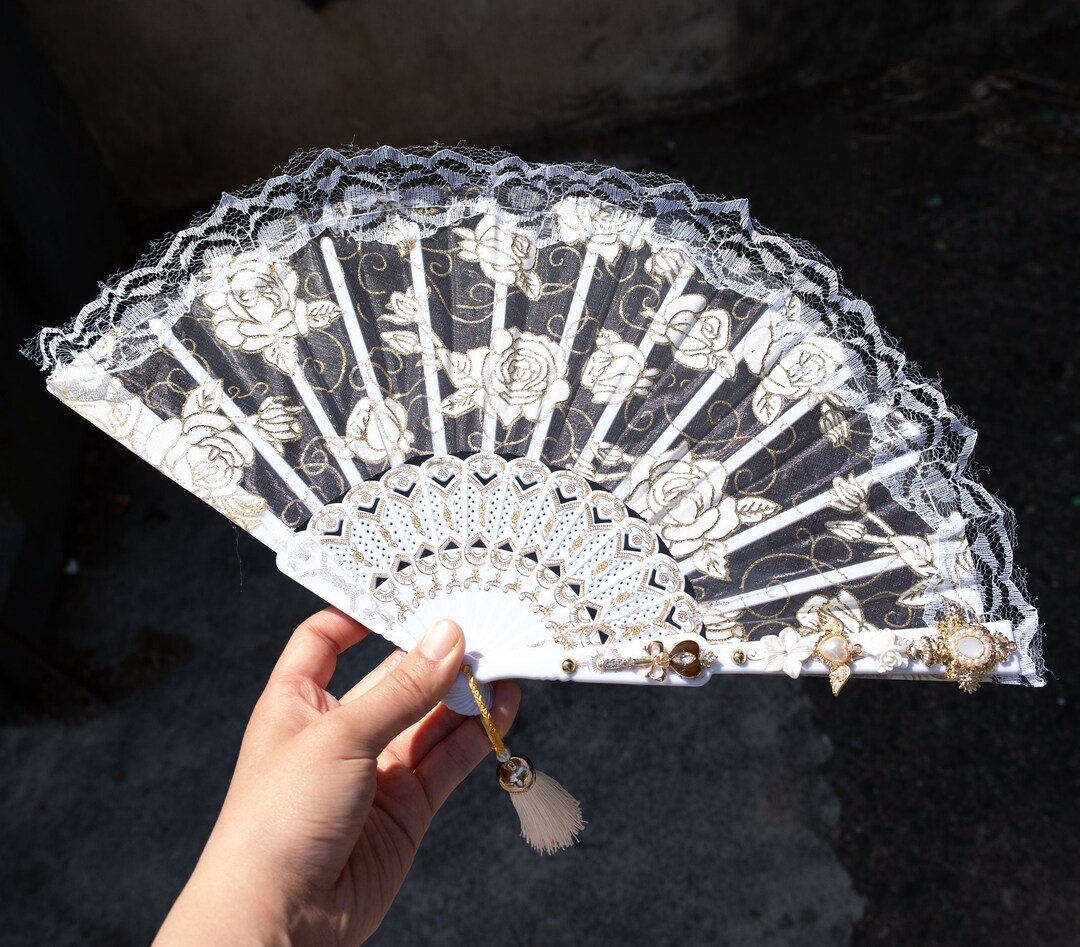 Lolita Fan Royal Baroque Rococo Imperial Princess Accessory Renaissance ...