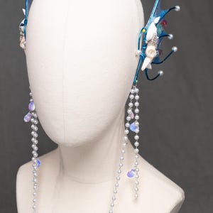 Mermaid Ears, Cerulean Blue, Resin, Fish Fin Ears, Siren Ears, Merfolk ...