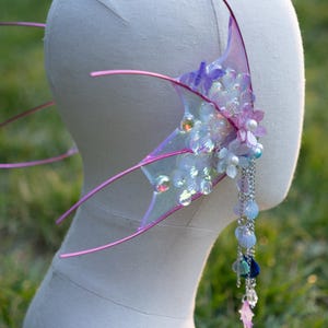 Mermaid Ears, Magenta Purple, Resin, Fish Fin Ears, Siren Ears, Merfolk ...