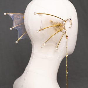Mermaid Ears, Gold and Beige, Resin, Fish Fin Ears, Siren Ears, Merfolk ...