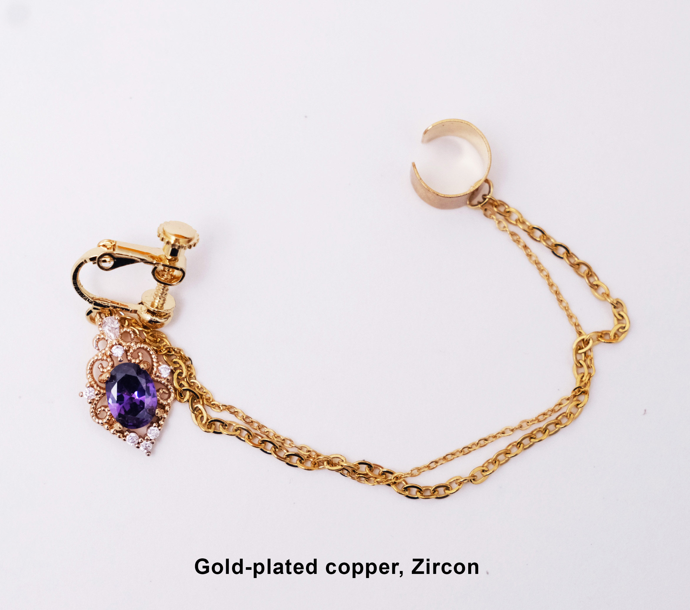 Fate Gilgamesh Enkidu Earrings, Non-piercing Ear Clips, Gold-plated ...