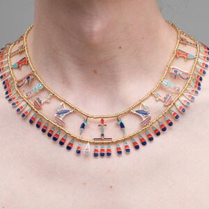 Replica Ancient Egyptian Jewelry, Necklace of Princess Khenmet, Gold ...