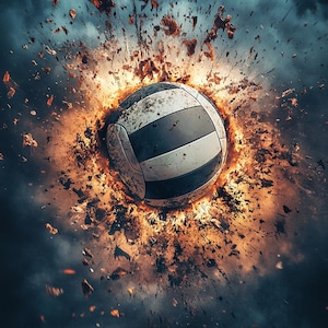 Volleyball Cinematic Photo Backgrounds: Sports Photoshop Overlays ...