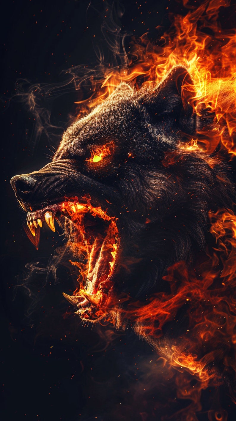 50 Werewolves Fire Themed Images for Sports Photo Backgrounds ...