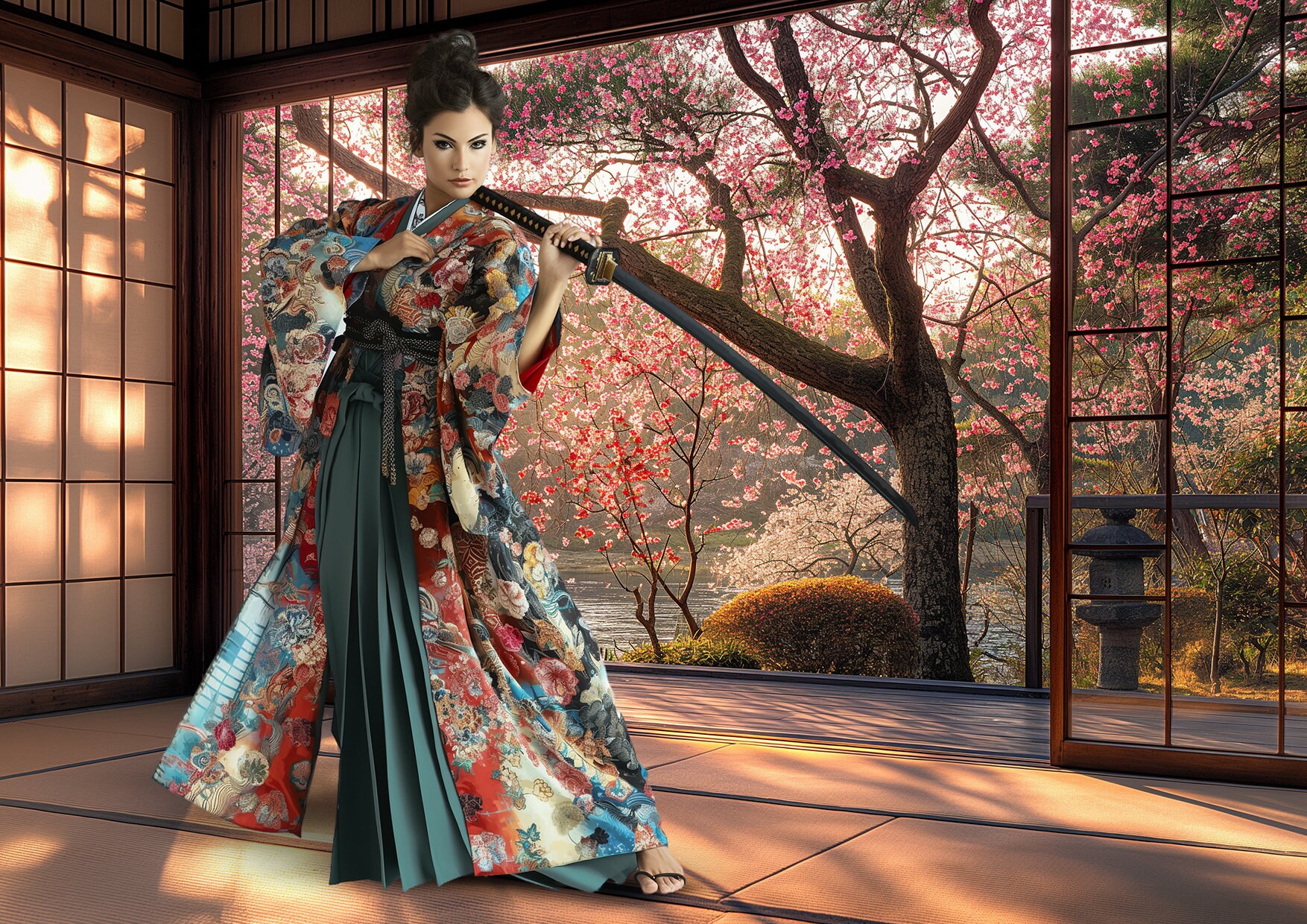 Collection of 50 Japanese House Cherry Blossoms Themes Images, Digital ...