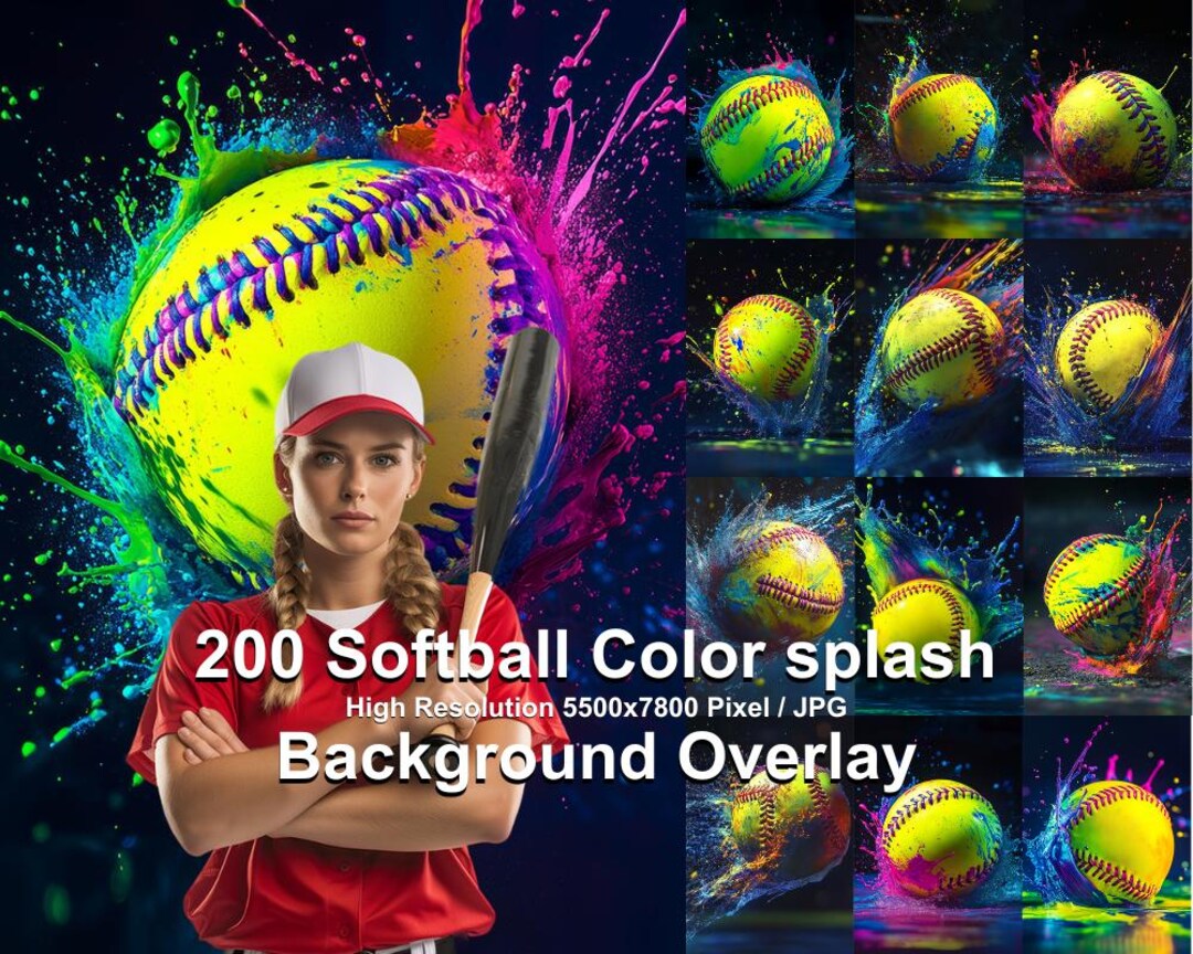 Sports Backgrounds | 200 Softball Color Splash-themed Images for Sports ...