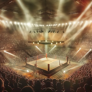 Boxing Stadium Photo Backgrounds: Lightshow Overlays (digital Download ...