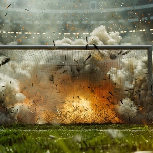 Soccer Goal Explosion Photo Overlays: Stadium Backdrops (digital ...