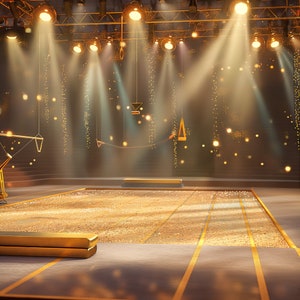 Gymnastics Stadium Photo Backgrounds: Sports Digital Backdrops (40 ...