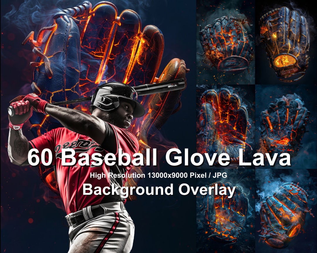 Lava Baseball Glove Photo Backgrounds: Sports Photography Overlays ...