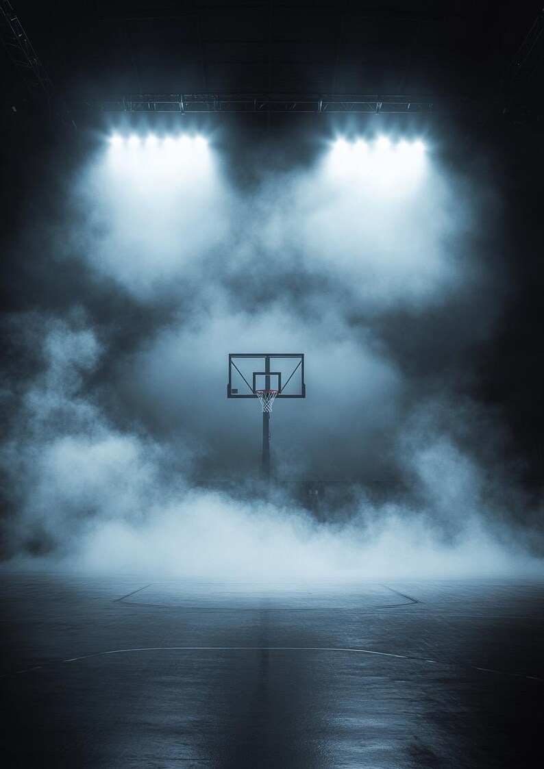 Basketball Stadium Photo Backgrounds: Dim Light Sports Overlays ...