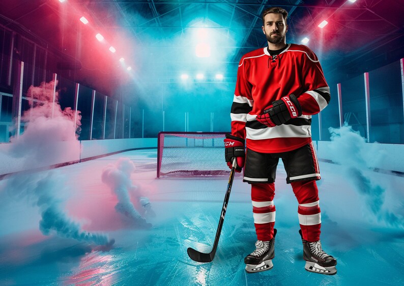 60 Ice Hockey Rink Red Goal Images for Sports Photo Backgrounds ...