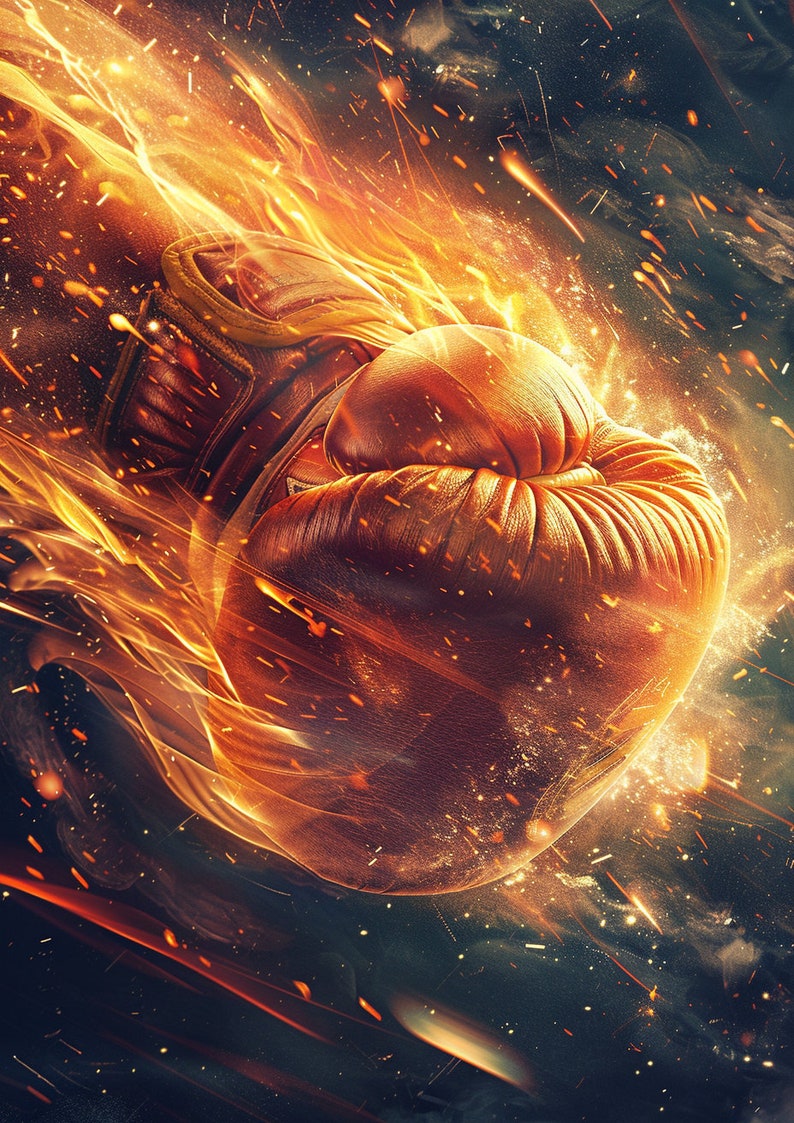 Boxing Glove Fire Motion Backgrounds: 100 Sports Photo Overlays ...
